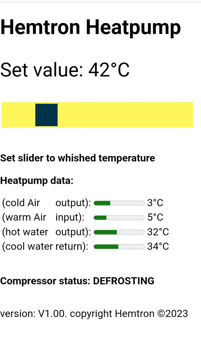 Heatpump controller with web interface – Hemtron Technologies